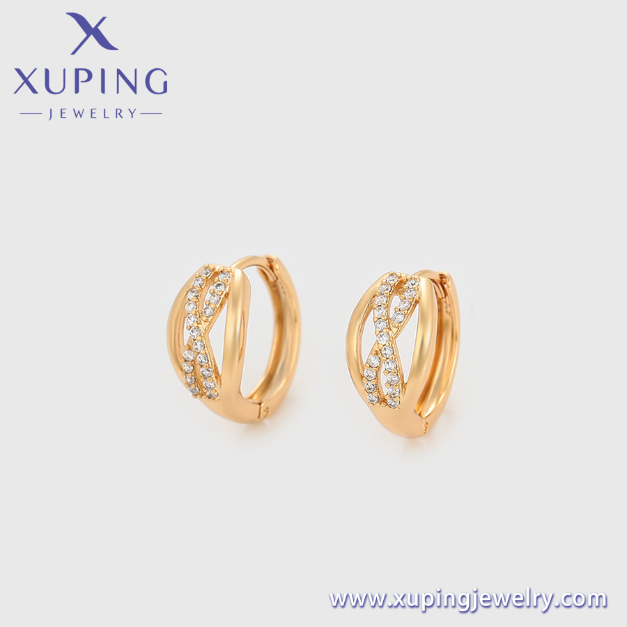 Wholesale Xuping Small Endless Infinity Gold Hoop Earrings