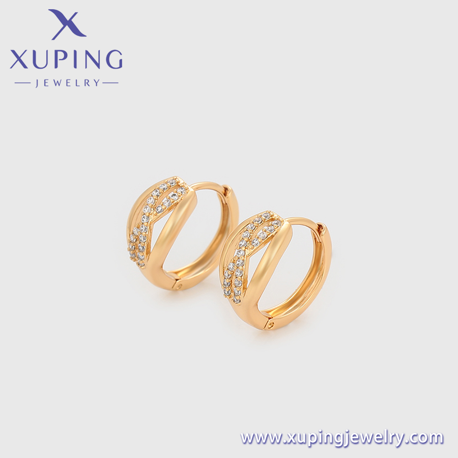 Wholesale Xuping Small Endless Infinity Gold Hoop Earrings